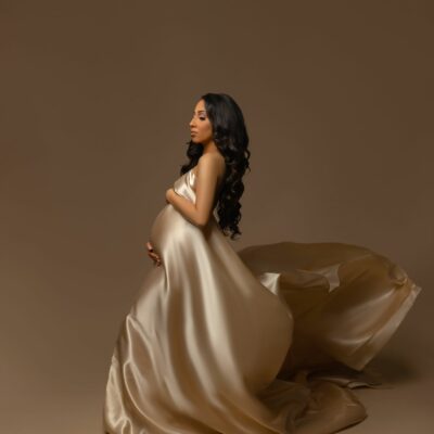 J&L Designs| Satin Mama Wraps | Maternity Gowns for Photoshoot